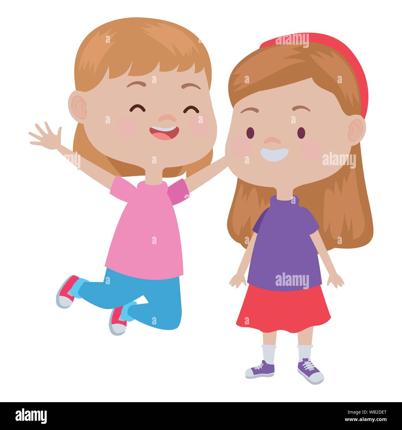 Cute happy kids having fun cartoons Stock Vector Image & Art - Alamy