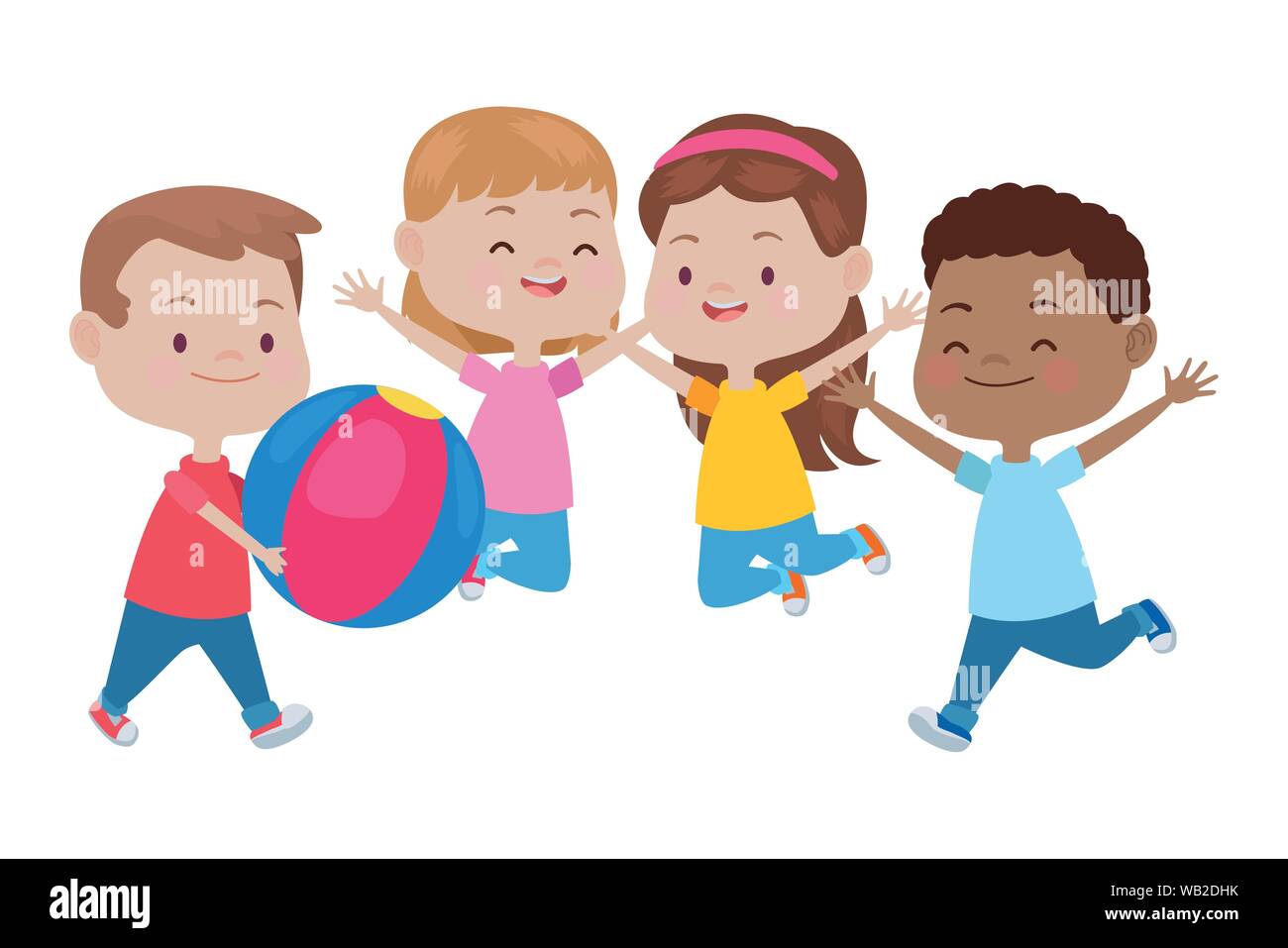 Cute happy kids having fun Stock Vector Image & Art - Alamy