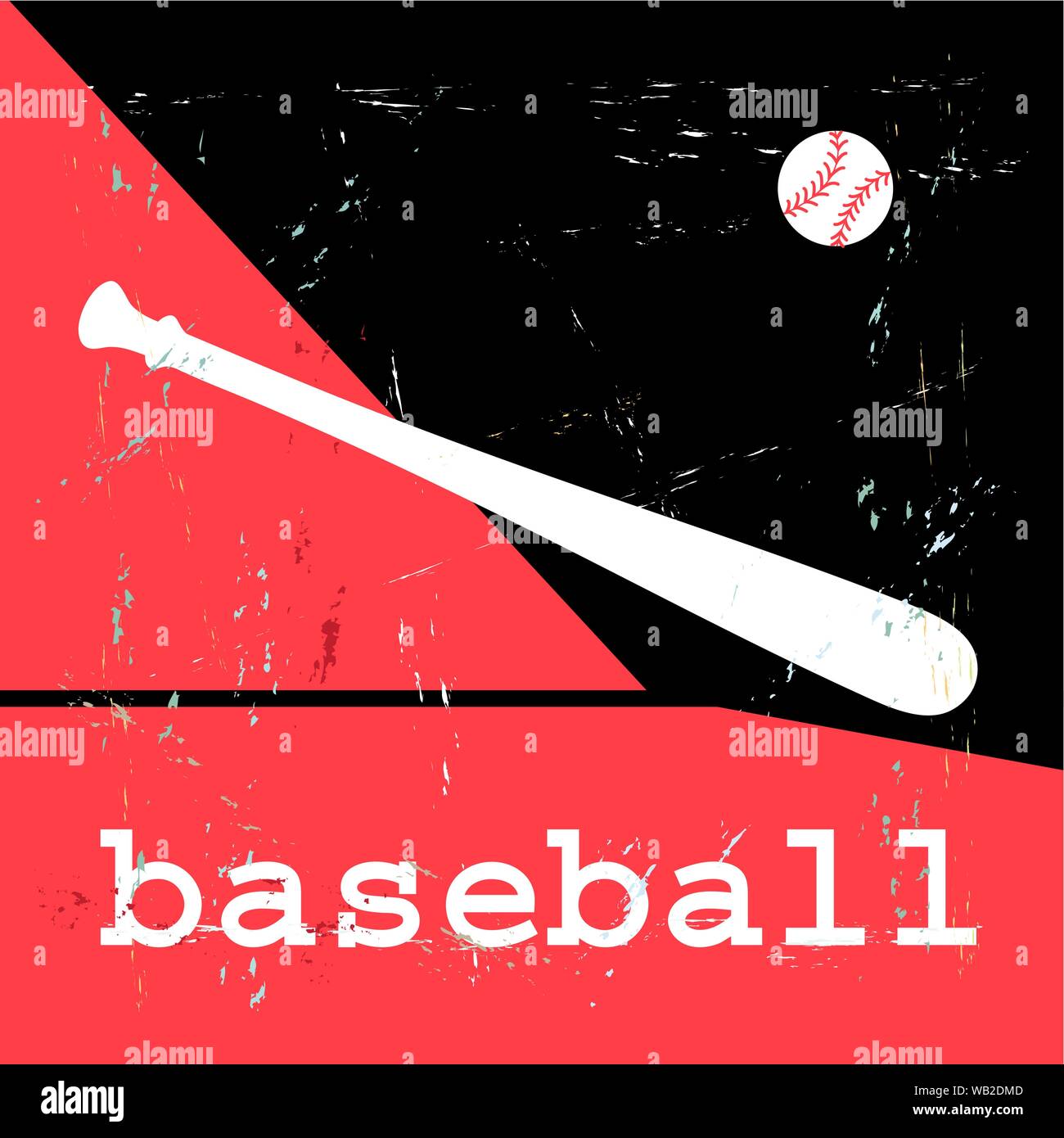 Vector poster with baseball objects on a dark background Stock Vector ...