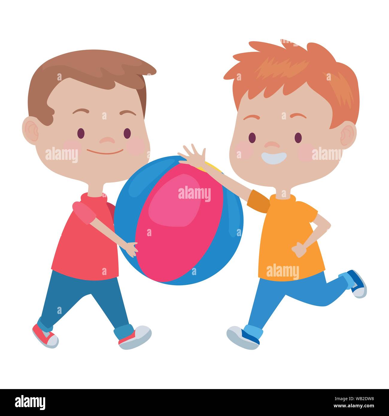 Cute happy kids having fun cartoons Stock Vector Image & Art - Alamy