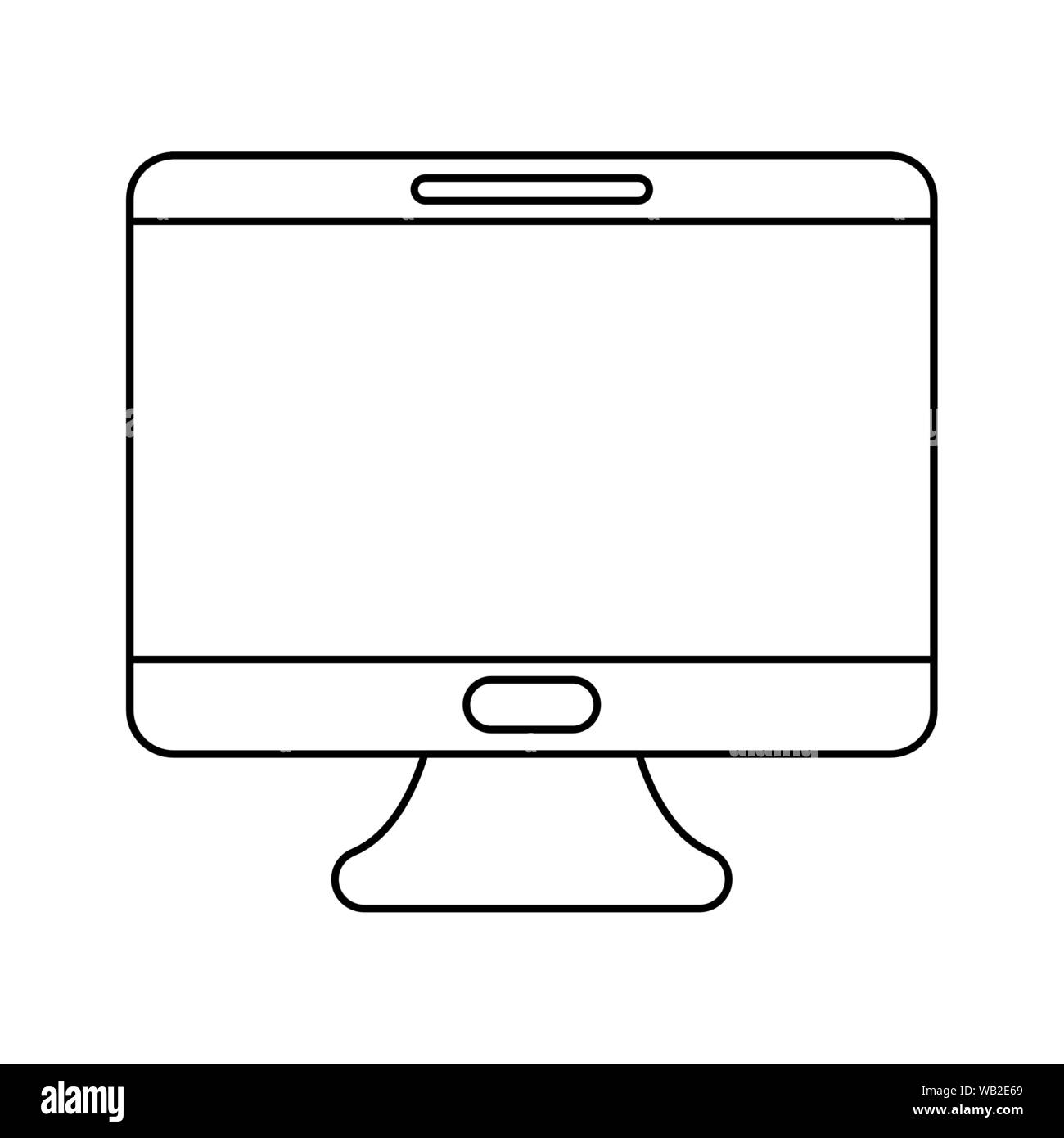 desktop computer technology isolated icon vector illustration design Stock Vector Image & Art ...