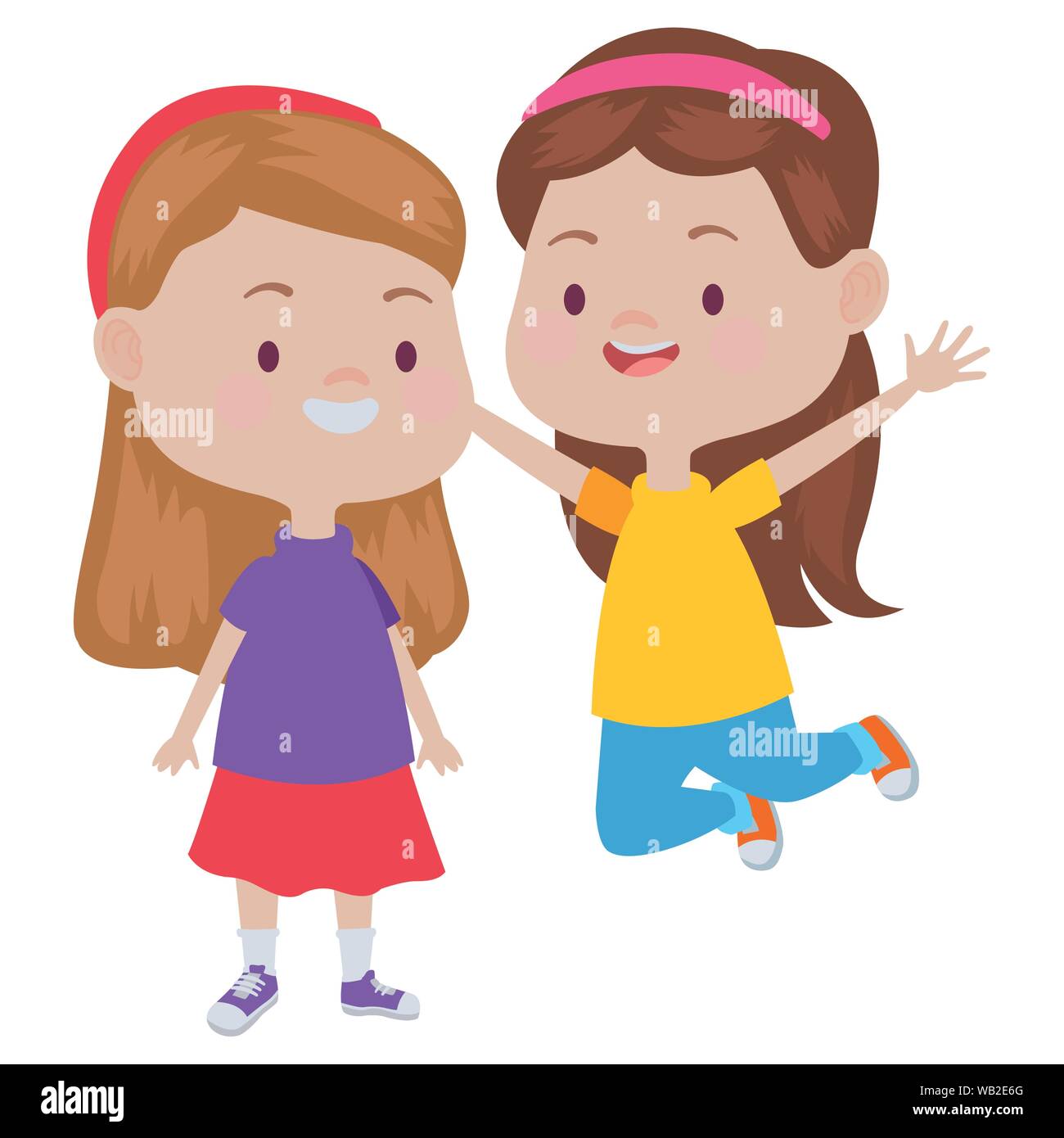Cute happy kids having fun cartoons Stock Vector Image & Art - Alamy