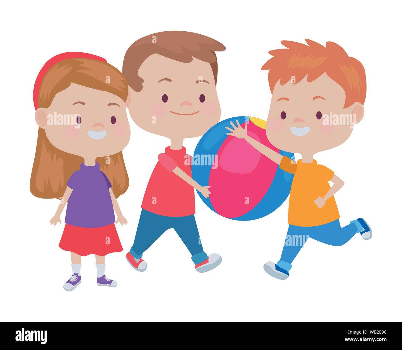 Cute happy kids having fun Stock Vector Image & Art - Alamy