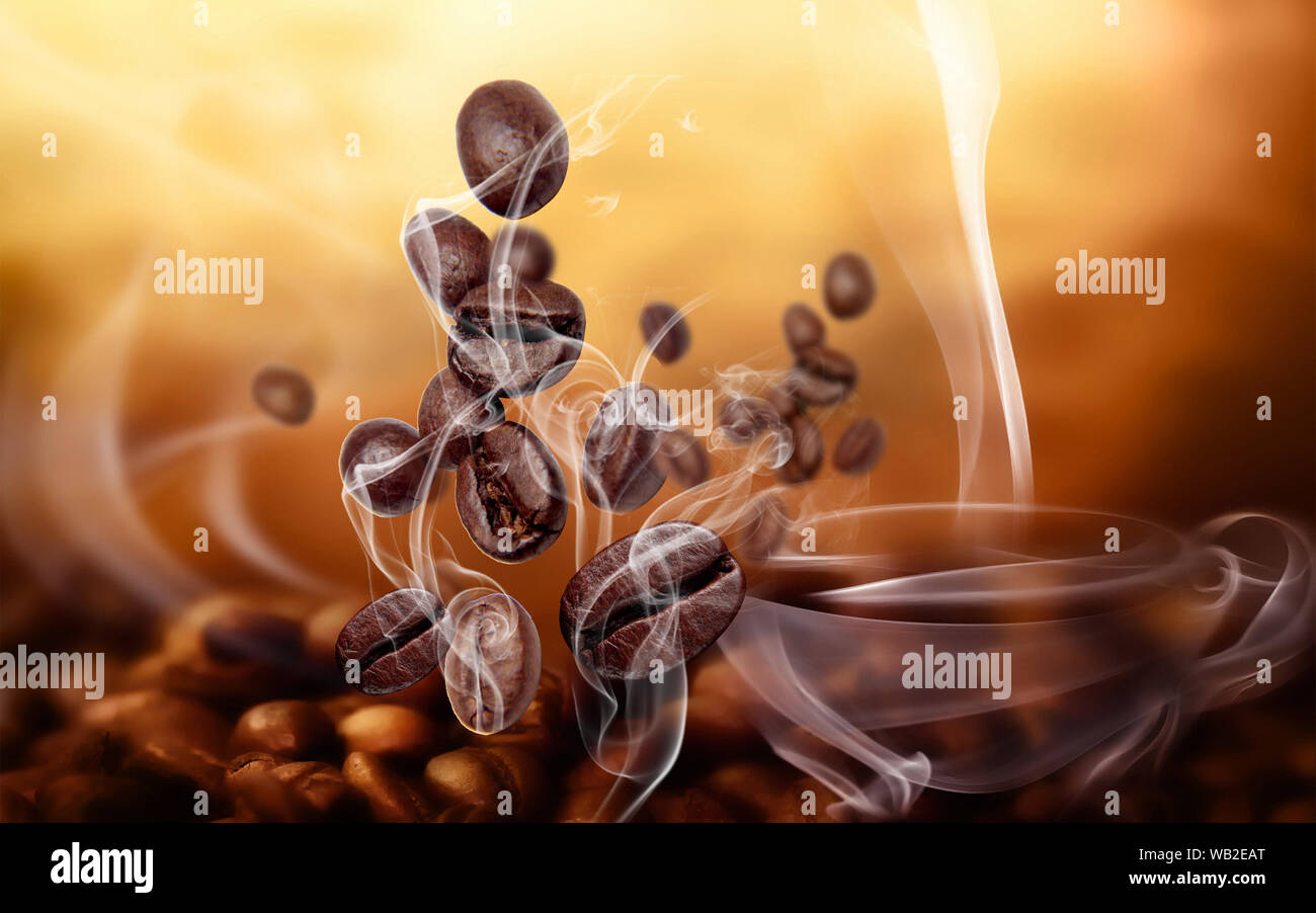 creative coffee beans background photo Stock Photo - Alamy