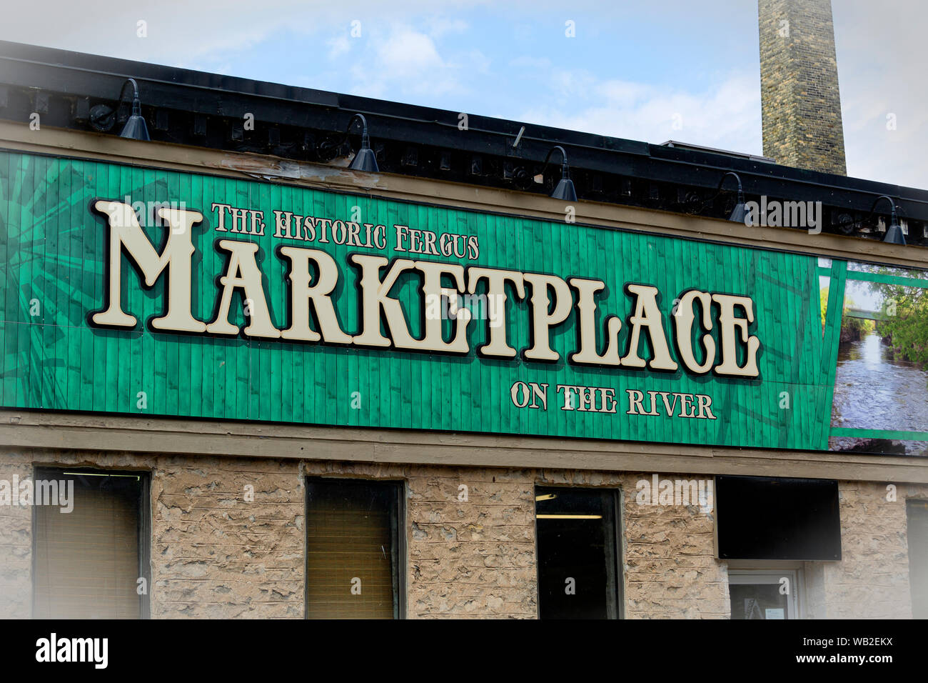 Fergus Market Building sign. Fergus Ontario Canada Stock Photo - Alamy