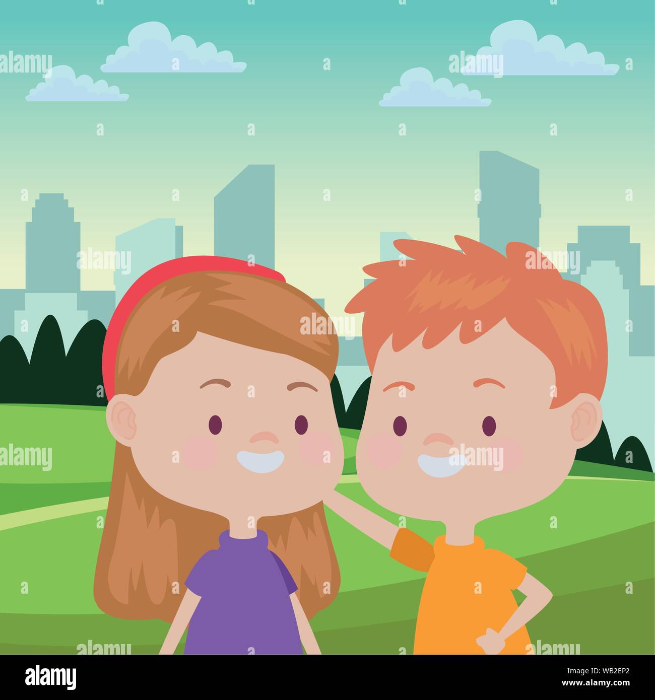 Cute happy kids having fun cartoons Stock Vector Image & Art - Alamy