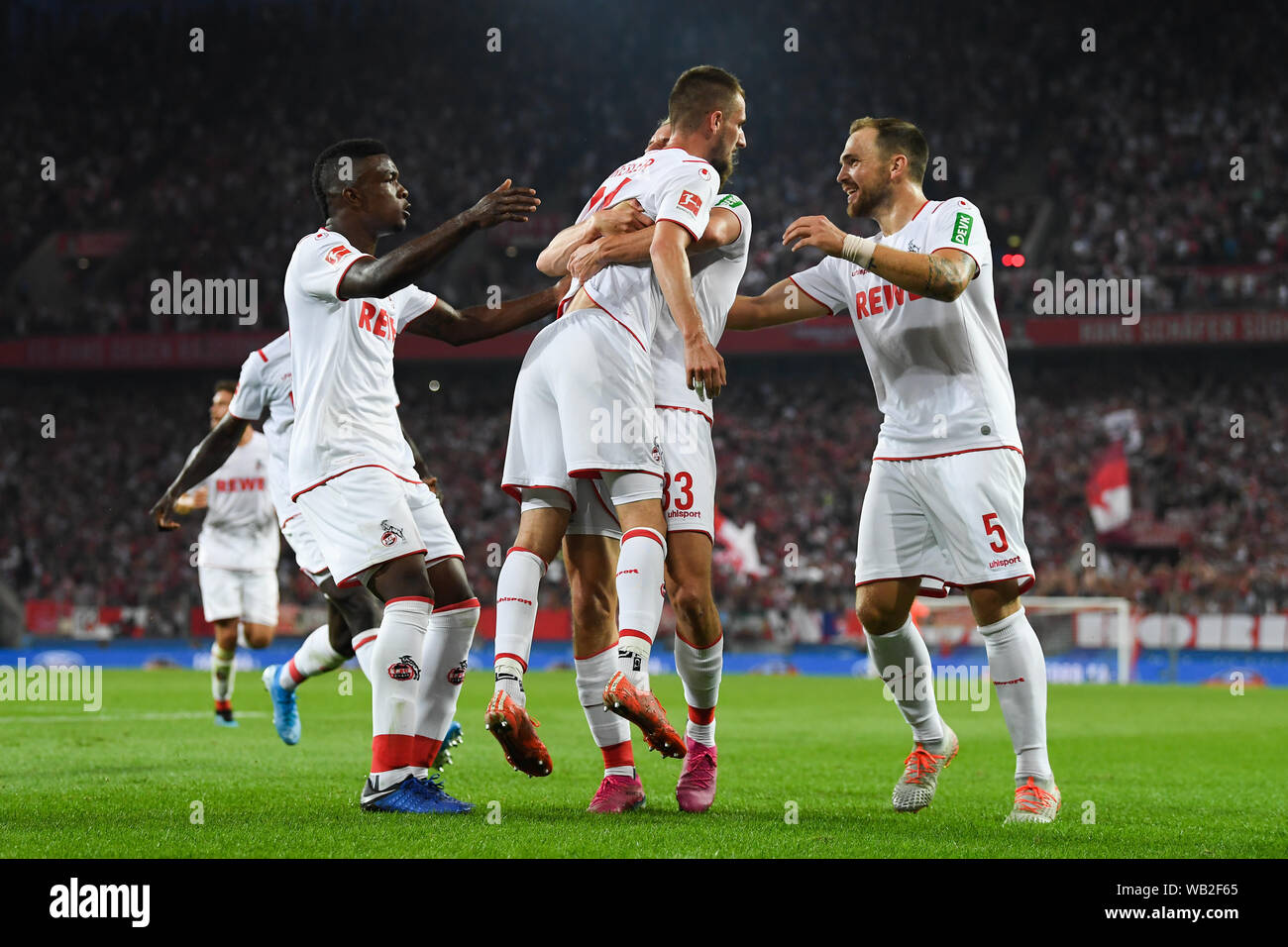 Cologne, Germany. 23rd Aug, 2019. jubilation about the 1: 0: Jhon ...