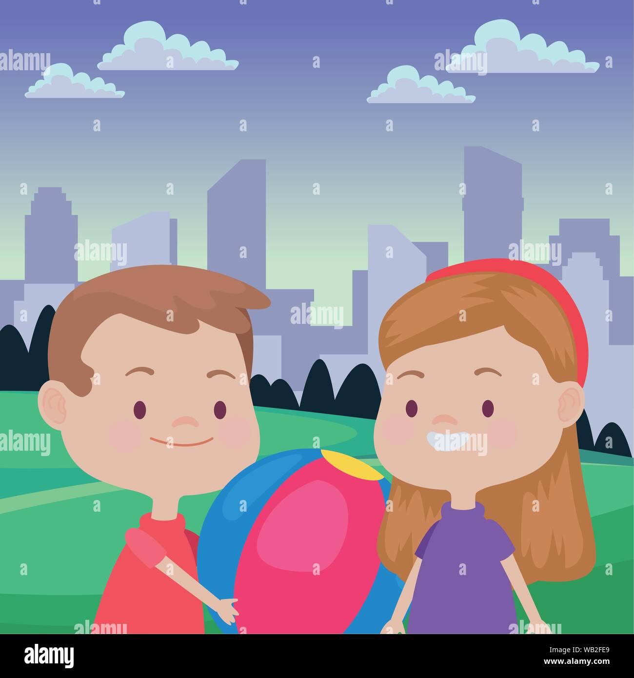 Cute happy kids having fun cartoons Stock Vector Image & Art - Alamy