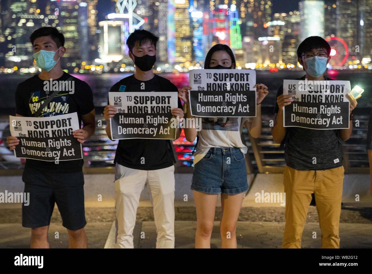 Hong Kong, China. 23rd Aug, 2019. Thousands of protesters create the ...