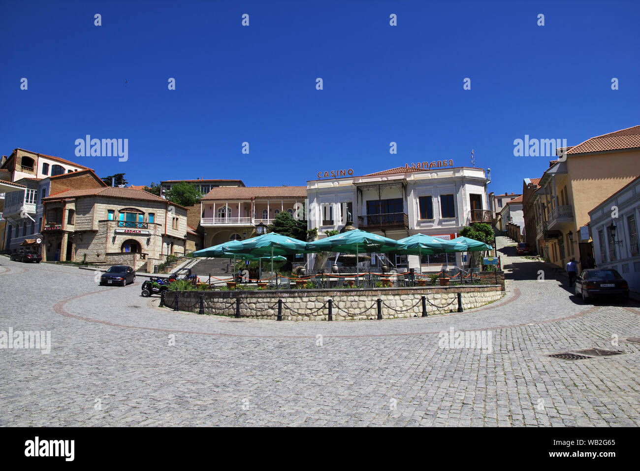 Signagi / Georgia - 05 May 2013: The street in Signagi city, Georgia ...