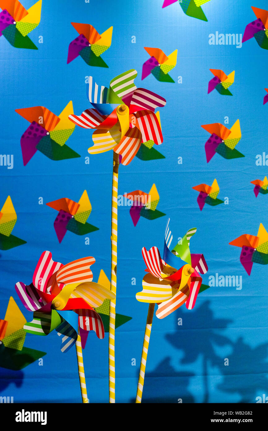Pinwheel. Whirligig display Stock Photo - Alamy