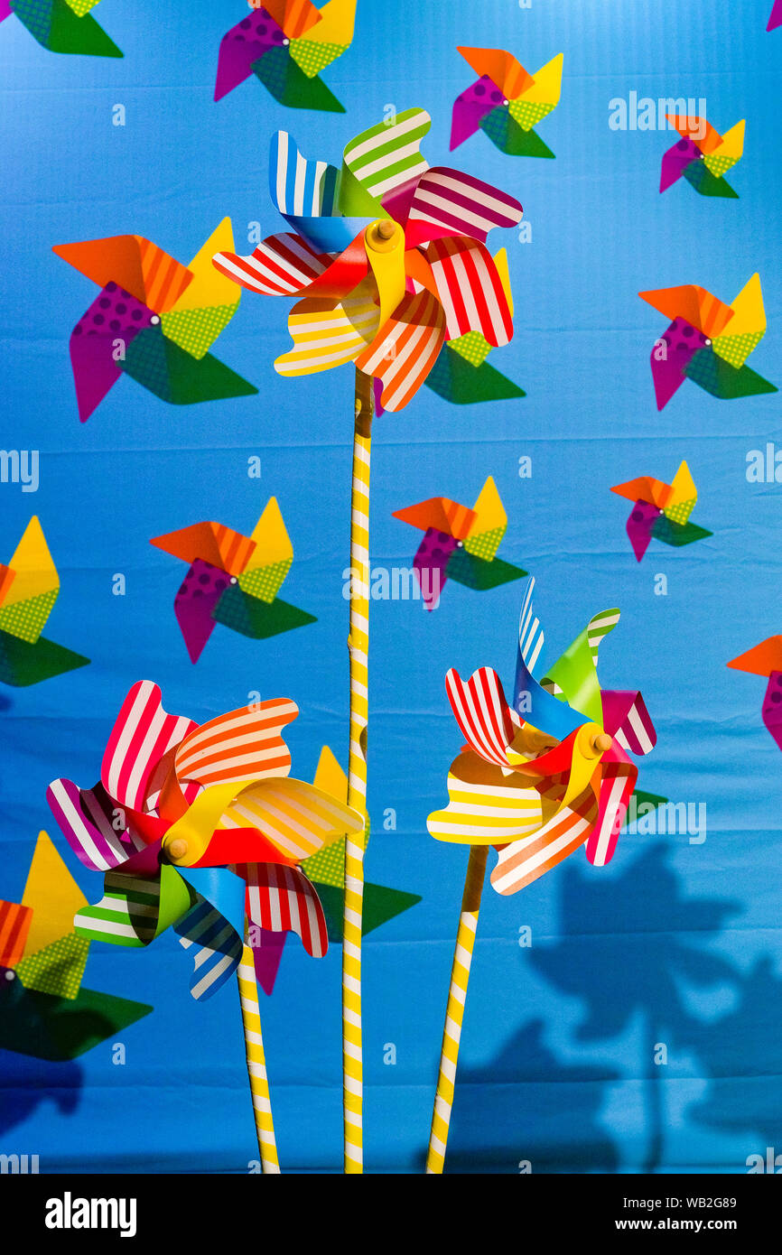Pinwheel. Whirligig display Stock Photo - Alamy