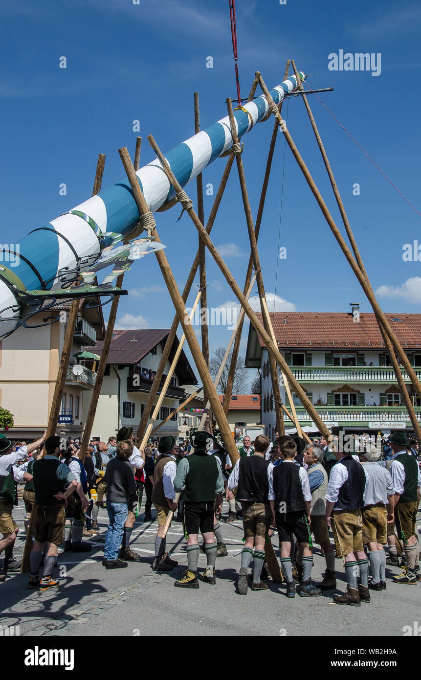 Setting Up A Maypole High Resolution Stock Photography and Images - Alamy