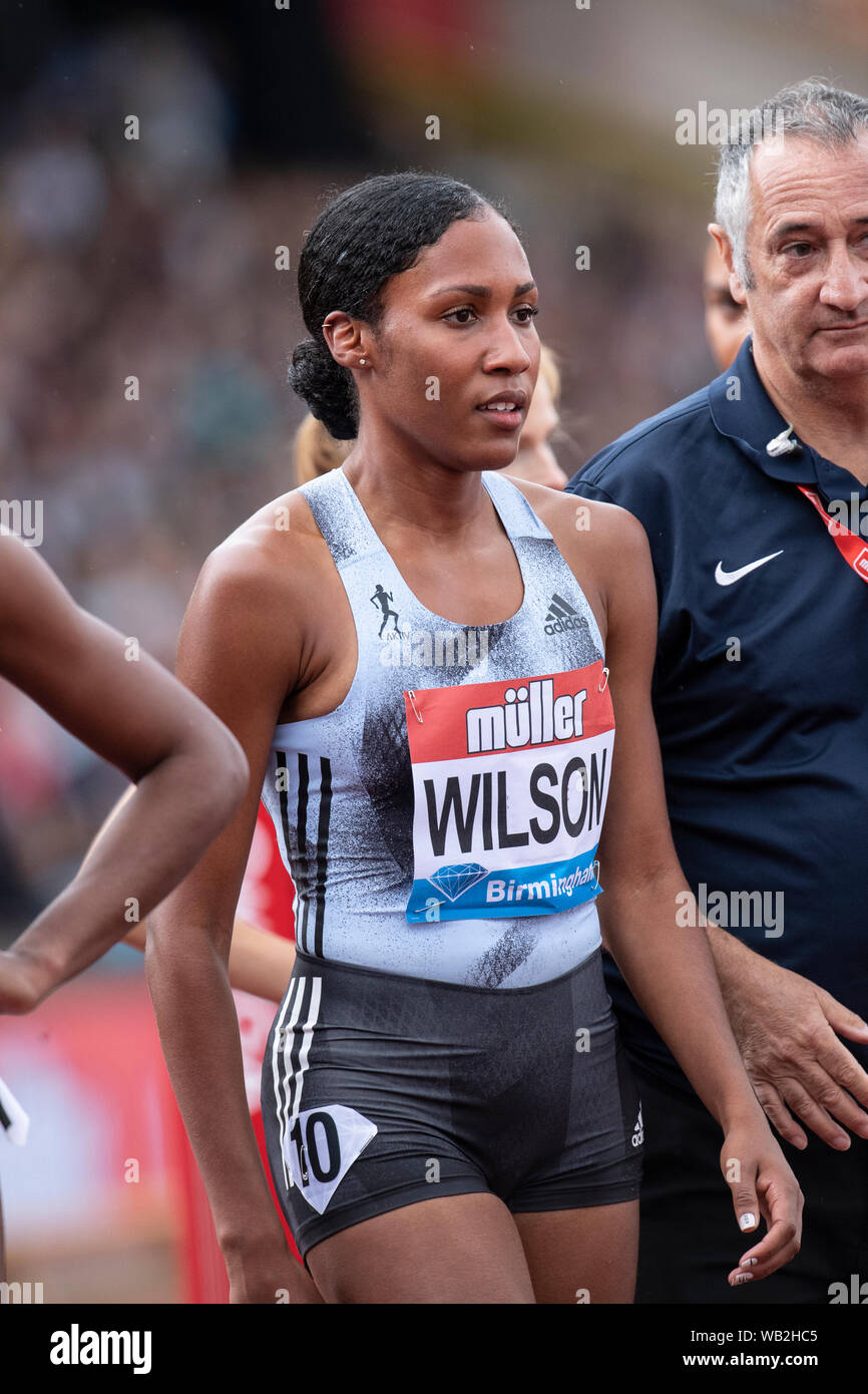 BIRMINGHAM, ENGLAND - AUGUST 18: Ajee Wilson (USA) competing in the ...