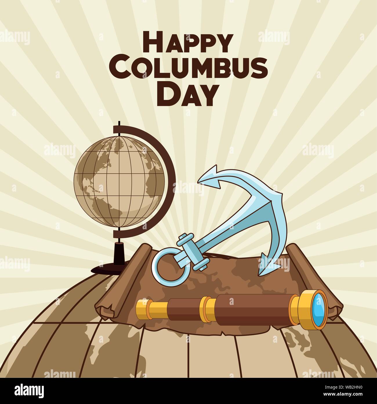 colombus columbus day card poster Stock Vector Image & Art - Alamy