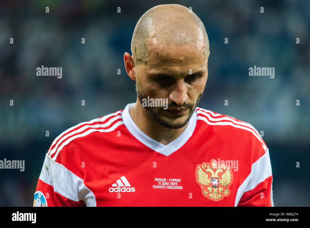Nizhny Novgorod, Russia – June 11, 2019. Russia national team defender ...