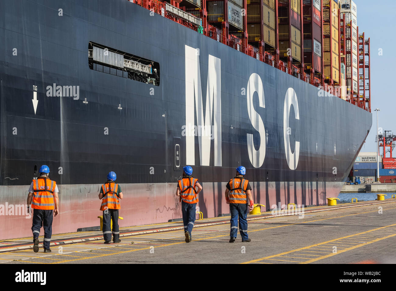 Gdansk, Poland. 23rd, August 2019 MSC Gulsun, current the world's ...