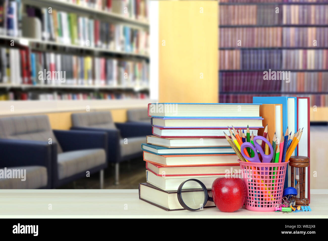Back school library concept hi-res stock photography and images - Alamy