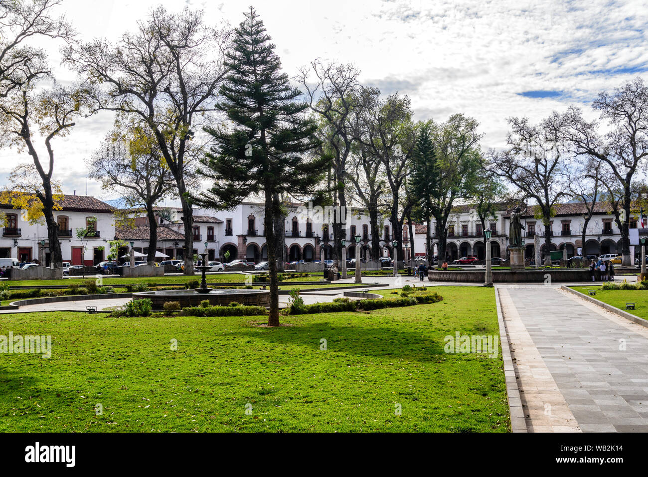 Town square of Patzcuaro, Michoacan-Mexico Stock Photo - Alamy