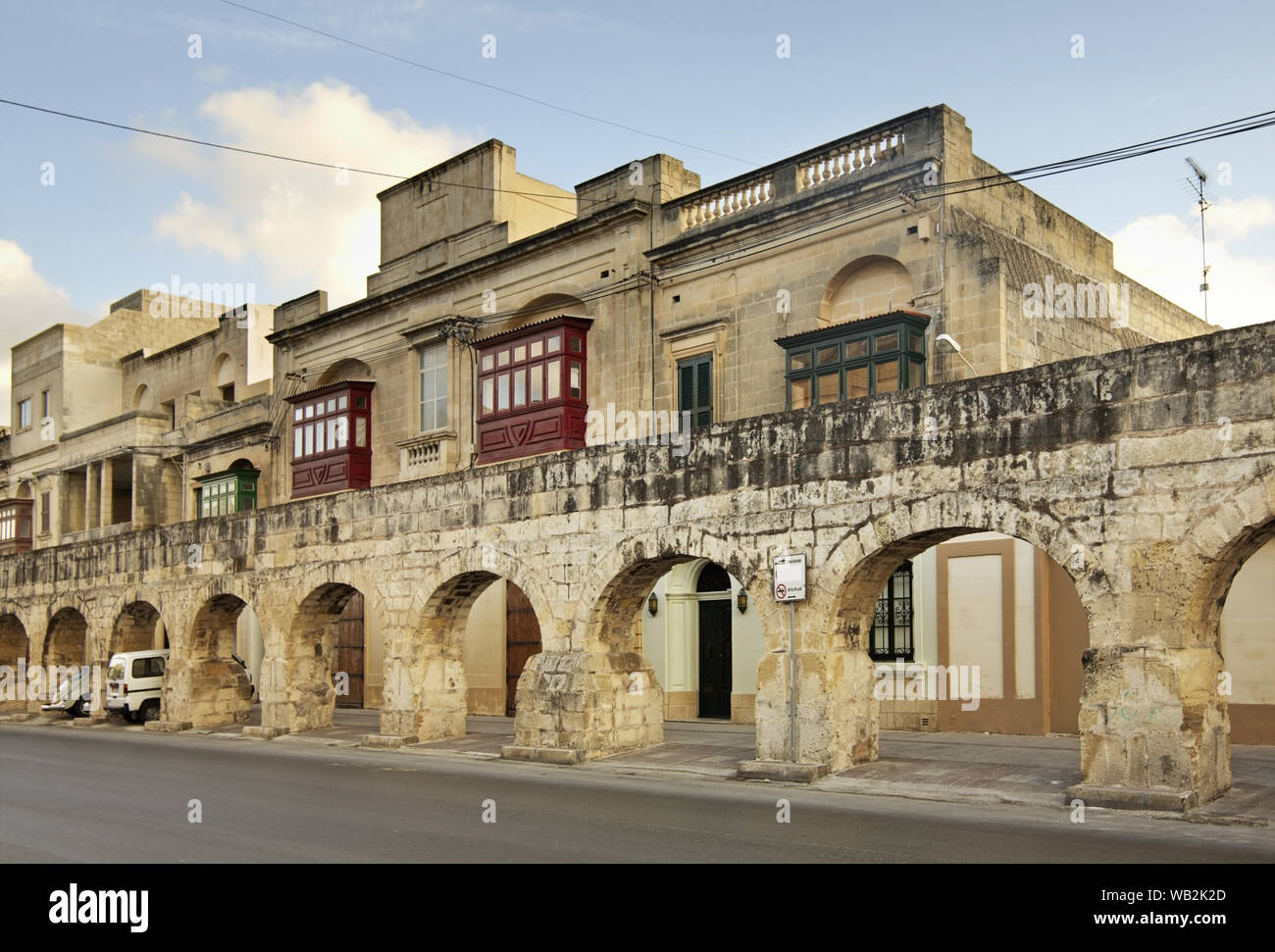 Wignacourt Aqueduct in Santa Venera. Malta Stock Photo - Alamy