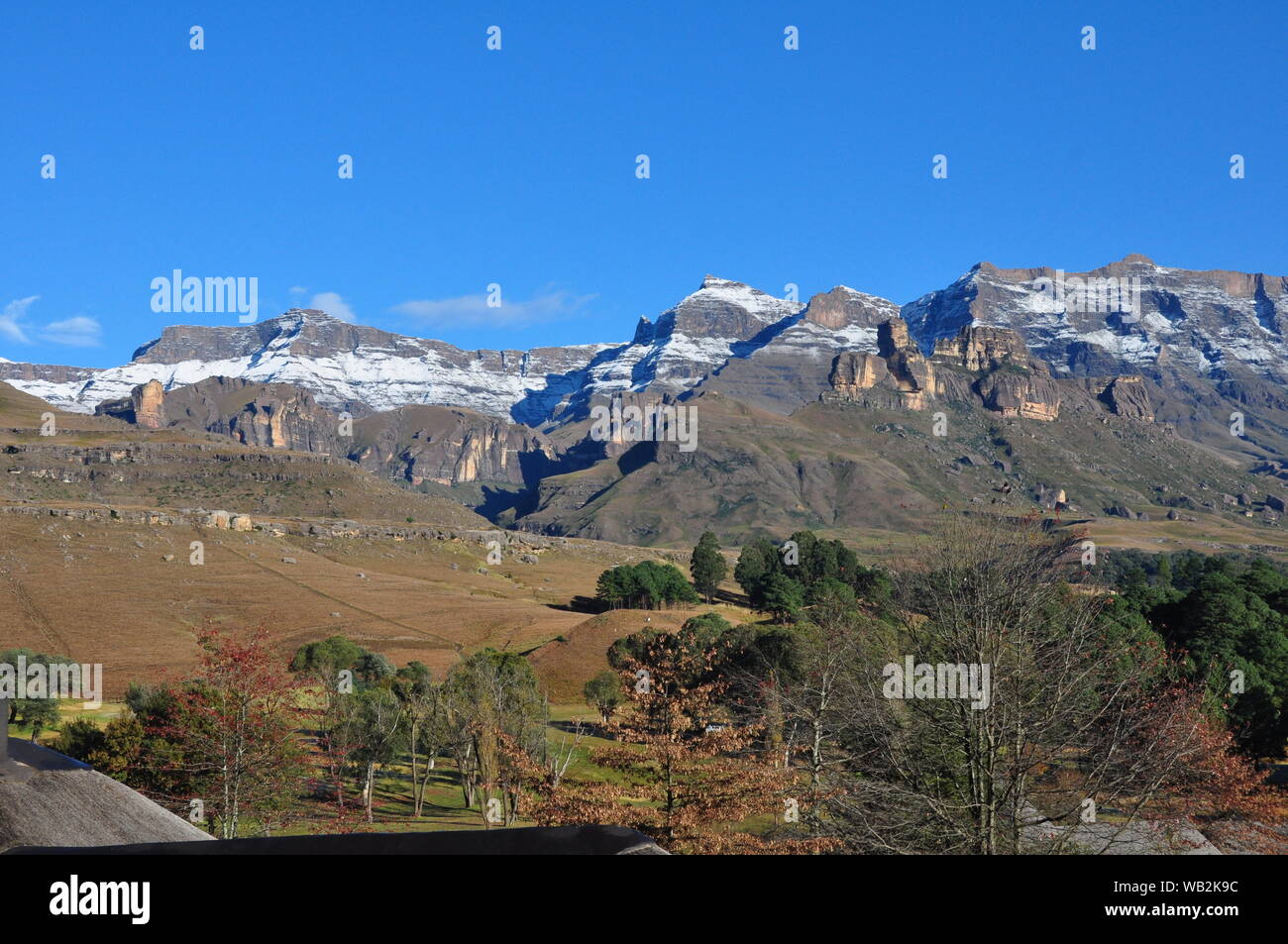 Sprinkling of Snow on Mountain Stock Photo - Alamy