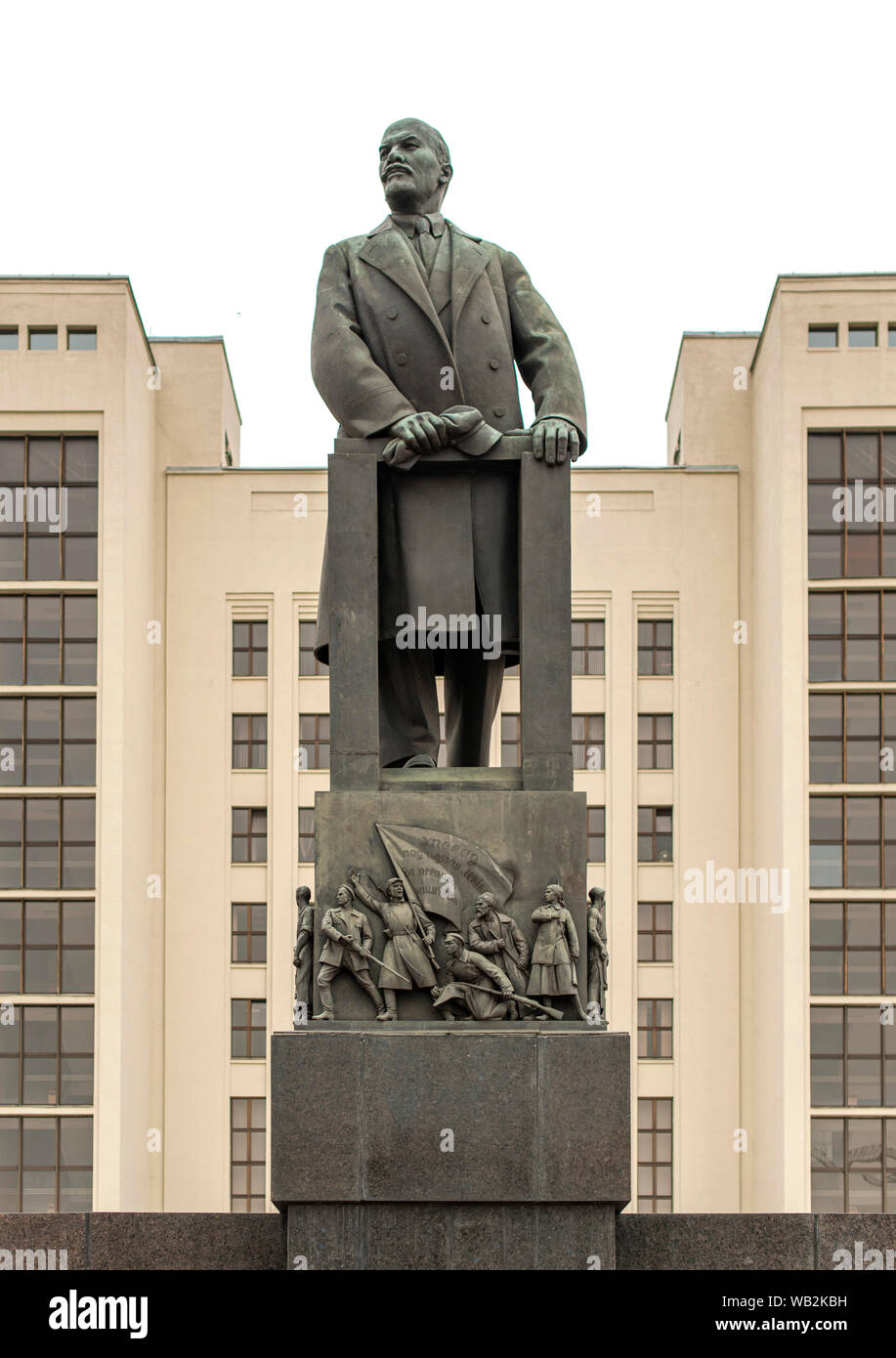 Statue of Lenin in front of the National Assembly of Belarus ...