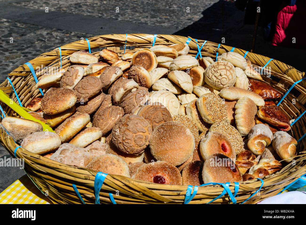 Mexican bread, sold at street market Stock Photo - Alamy