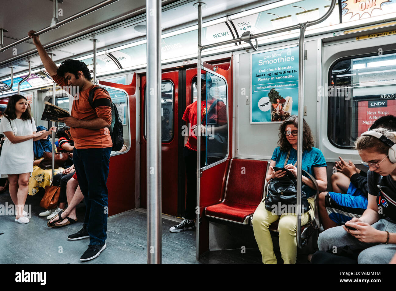 Toronto underground subway carriage perspective. Canada Stock Photo - Alamy