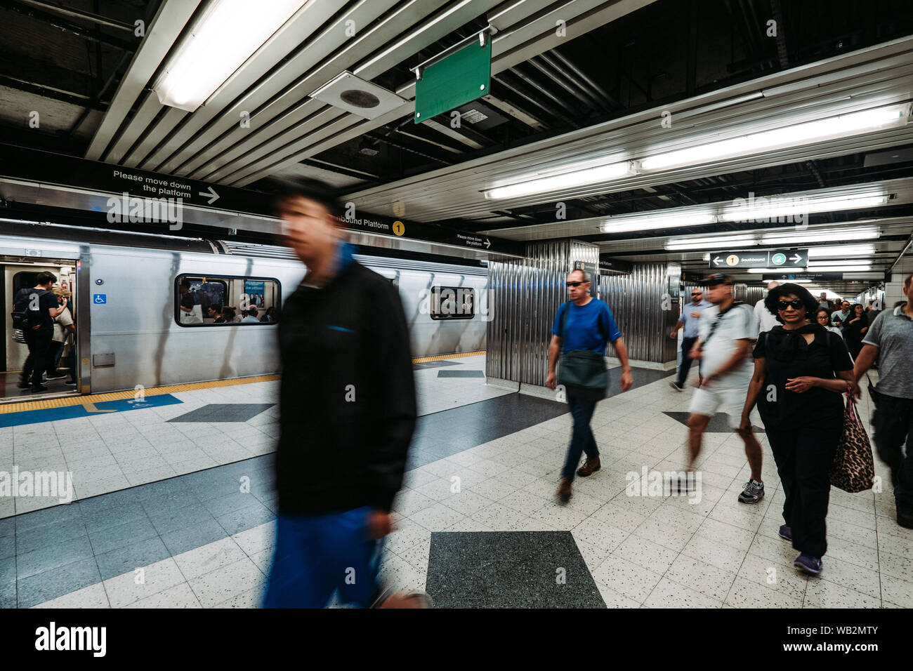Toronto underground subway carriage perspective. Canada Stock Photo - Alamy