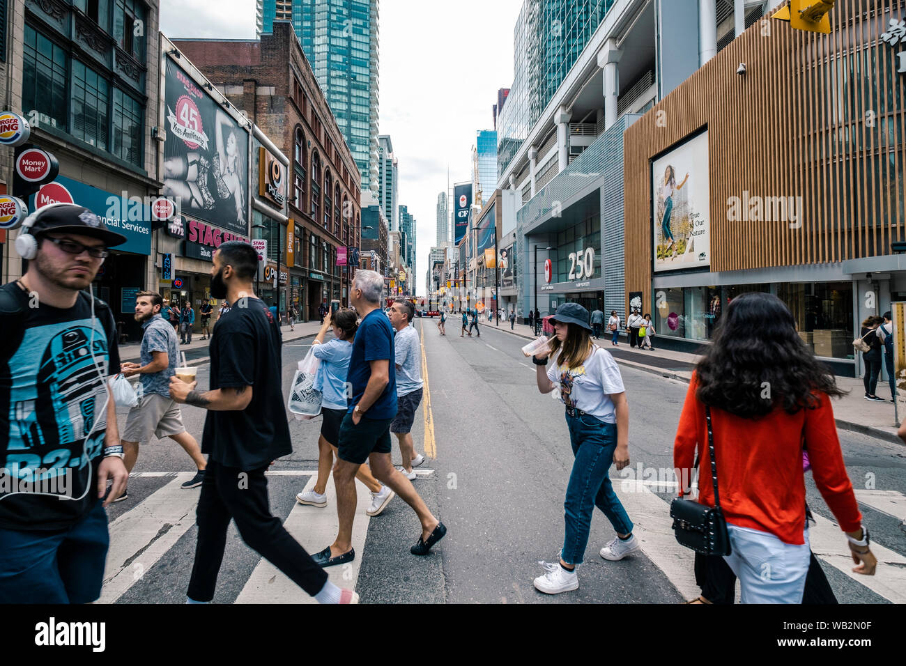 City Street scene and buildings view, Toronto, Ontario, Canada Stock ...