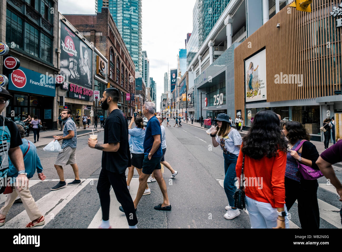 City Street scene and buildings view, Toronto, Ontario, Canada Stock ...