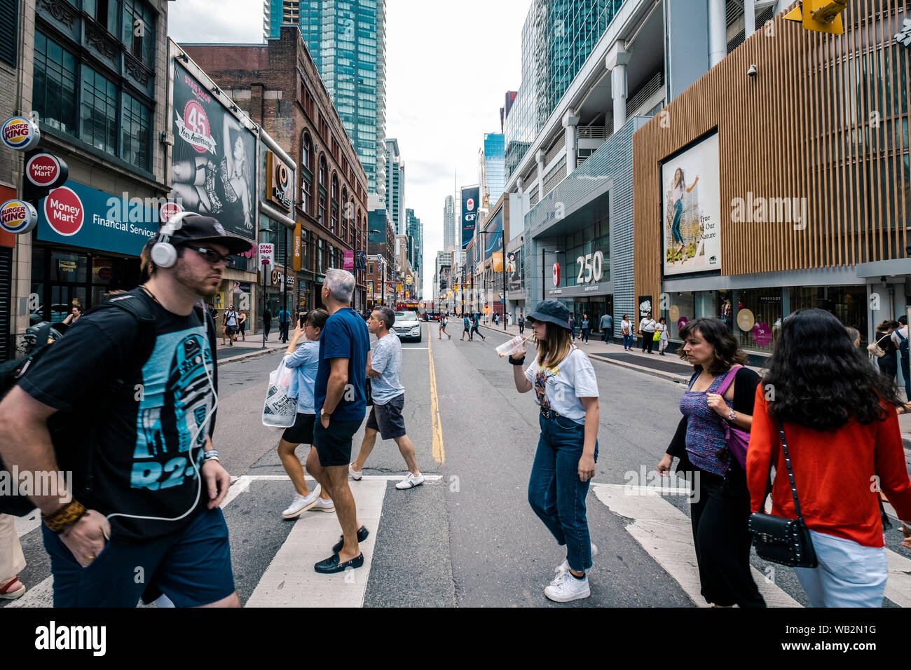 City Street scene and buildings view, Toronto, Ontario, Canada Stock ...