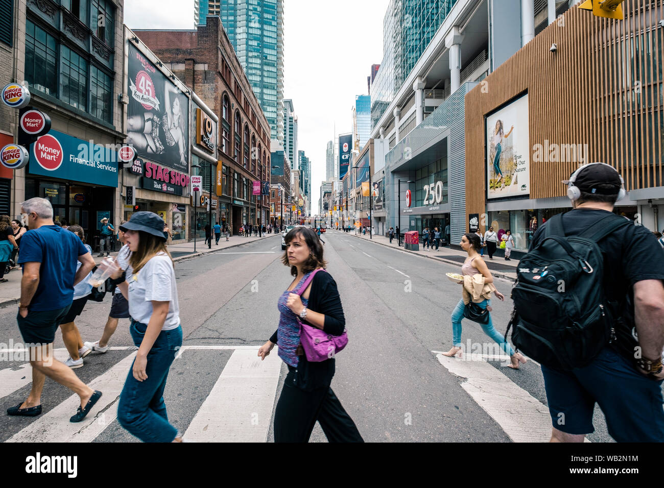 City Street scene and buildings view, Toronto, Ontario, Canada Stock ...