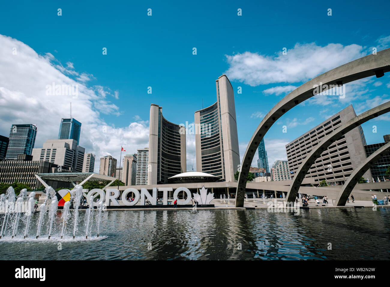 Toronto City Hall and Nathan Phillips Square Stock Photo - Alamy