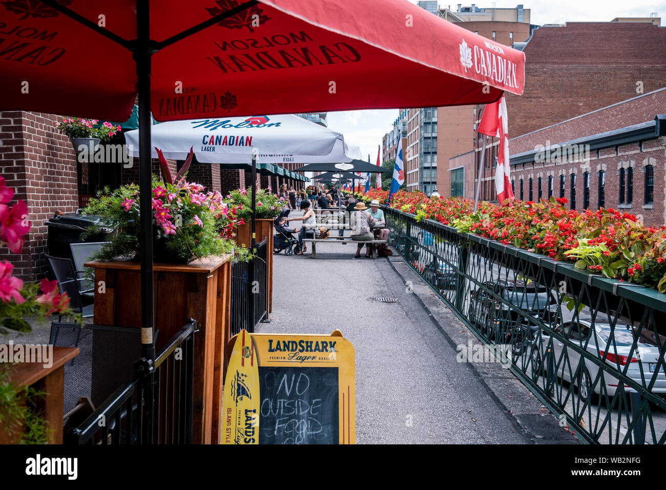 Main hall and stalls inside St. Lawrence Market in central Toronto ...