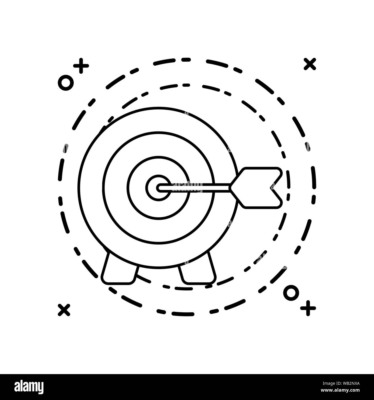 target board with arrow isolated icon vector illustration design Stock ...