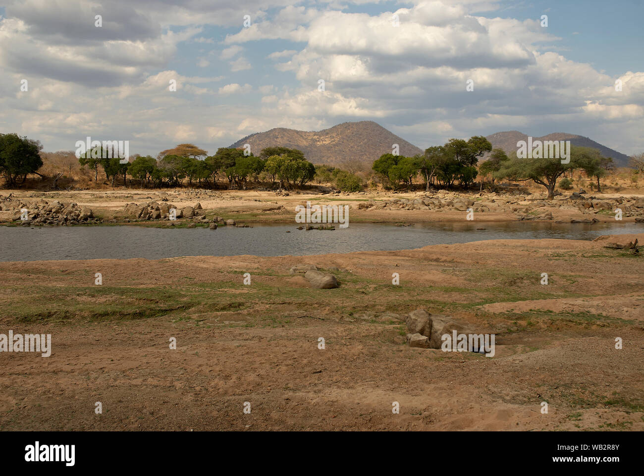 The Ruaha river at low water level, Tanzania Stock Photo - Alamy