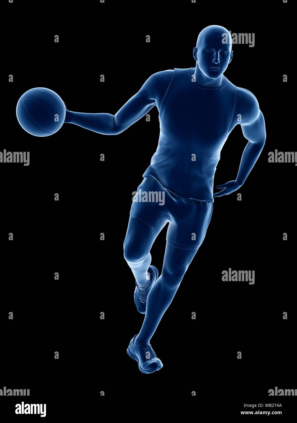 3d human basketball player ball hi-res stock photography and images - Alamy