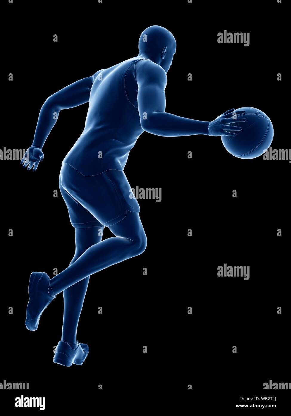 Basketball player, computer illustration Stock Photo - Alamy