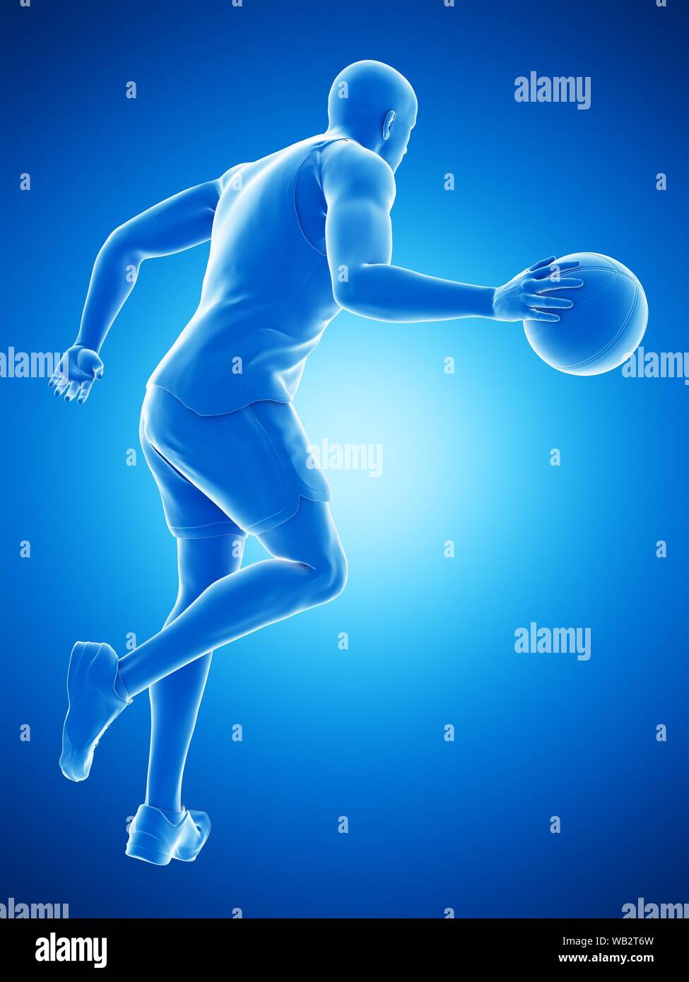 Basketball player, computer illustration Stock Photo - Alamy