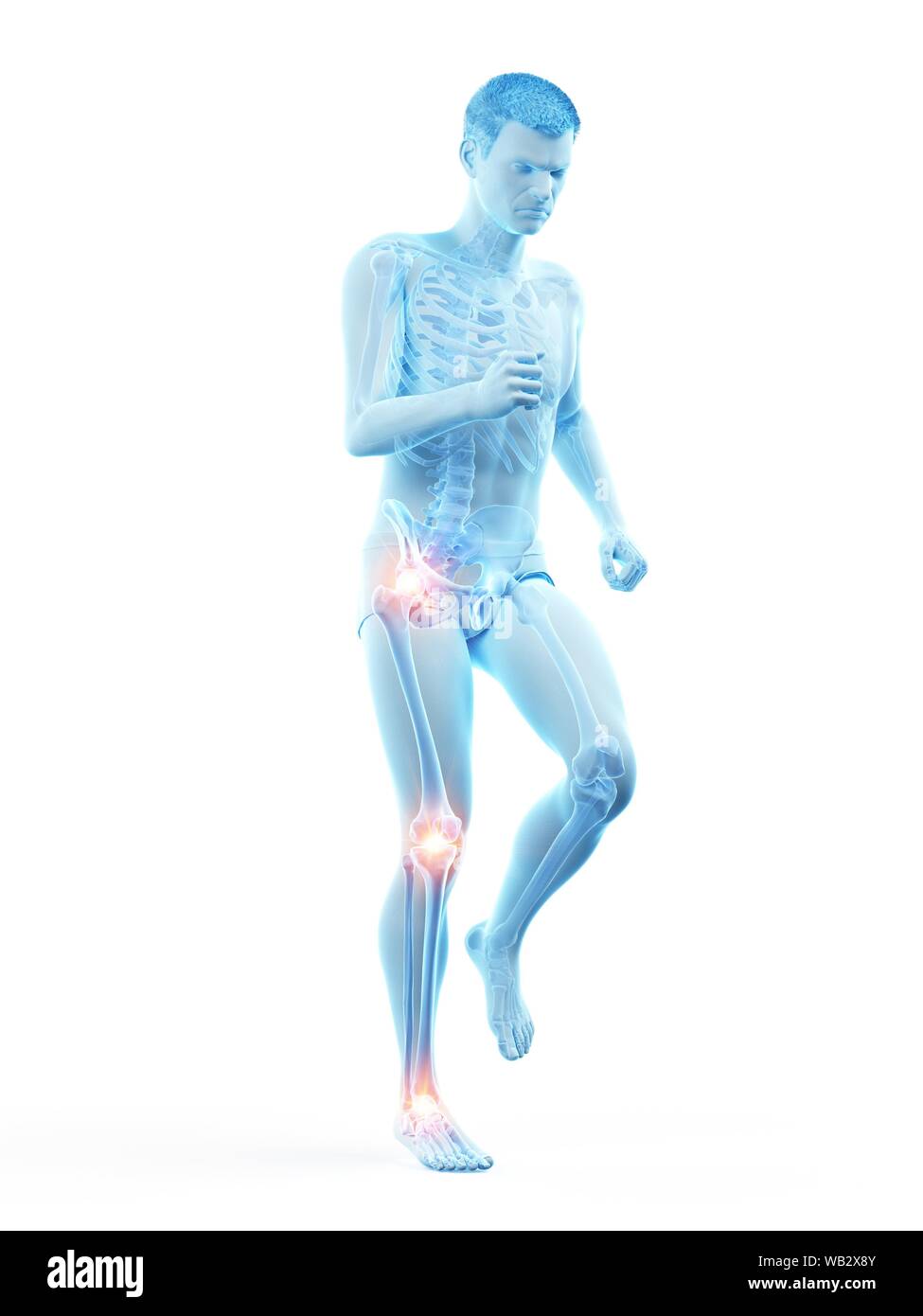 Painful ankle joint running anatomy Cut Out Stock Images & Pictures - Alamy