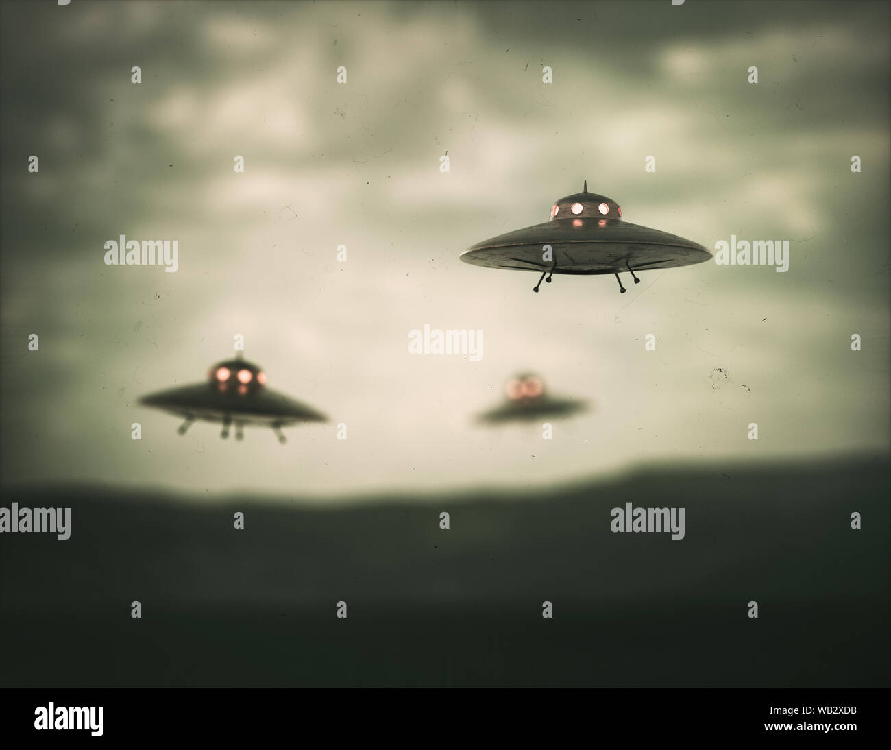 Unidentified Flying Object (UFO)s, computer illustration Stock Photo ...