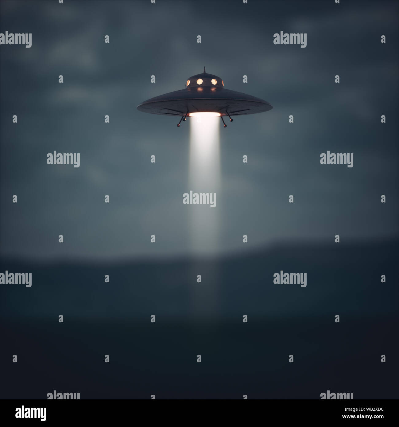 Unidentified Flying Object (UFO), computer illustration Stock Photo - Alamy