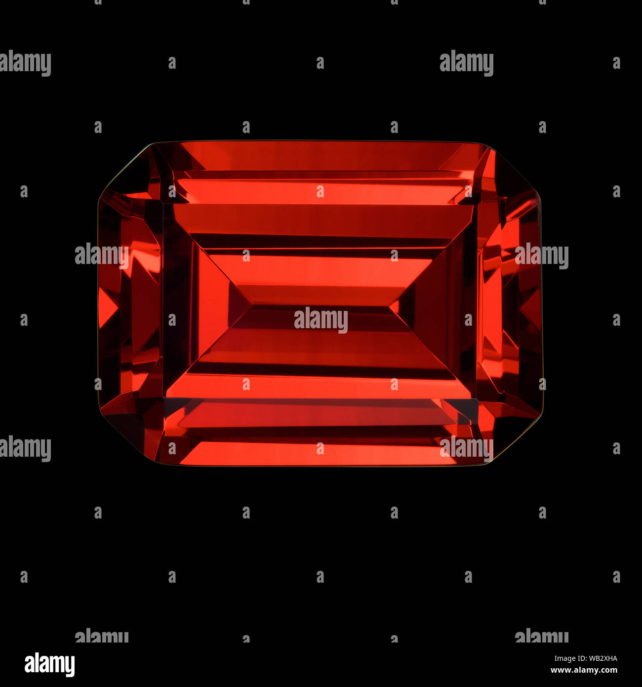 Emerald cut ruby Stock Photo - Alamy