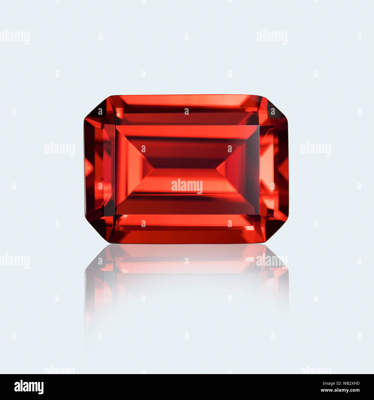 Emerald cut ruby Stock Photo - Alamy