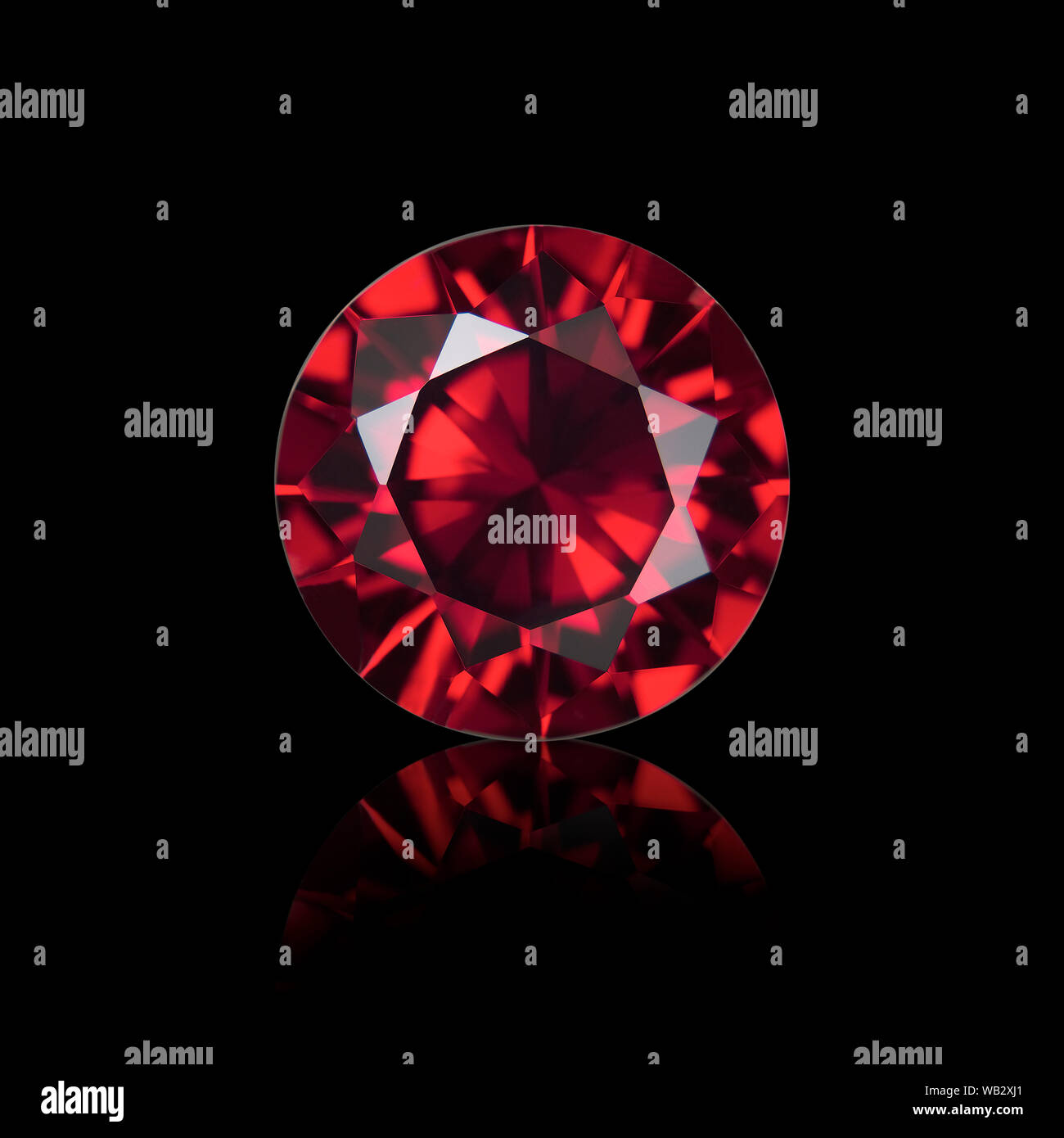 Round cut garnet Stock Photo - Alamy