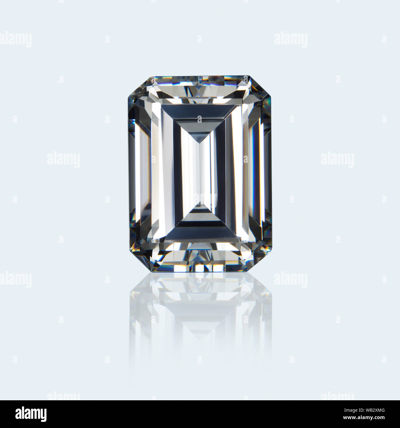 Emerald cut diamond Stock Photo - Alamy