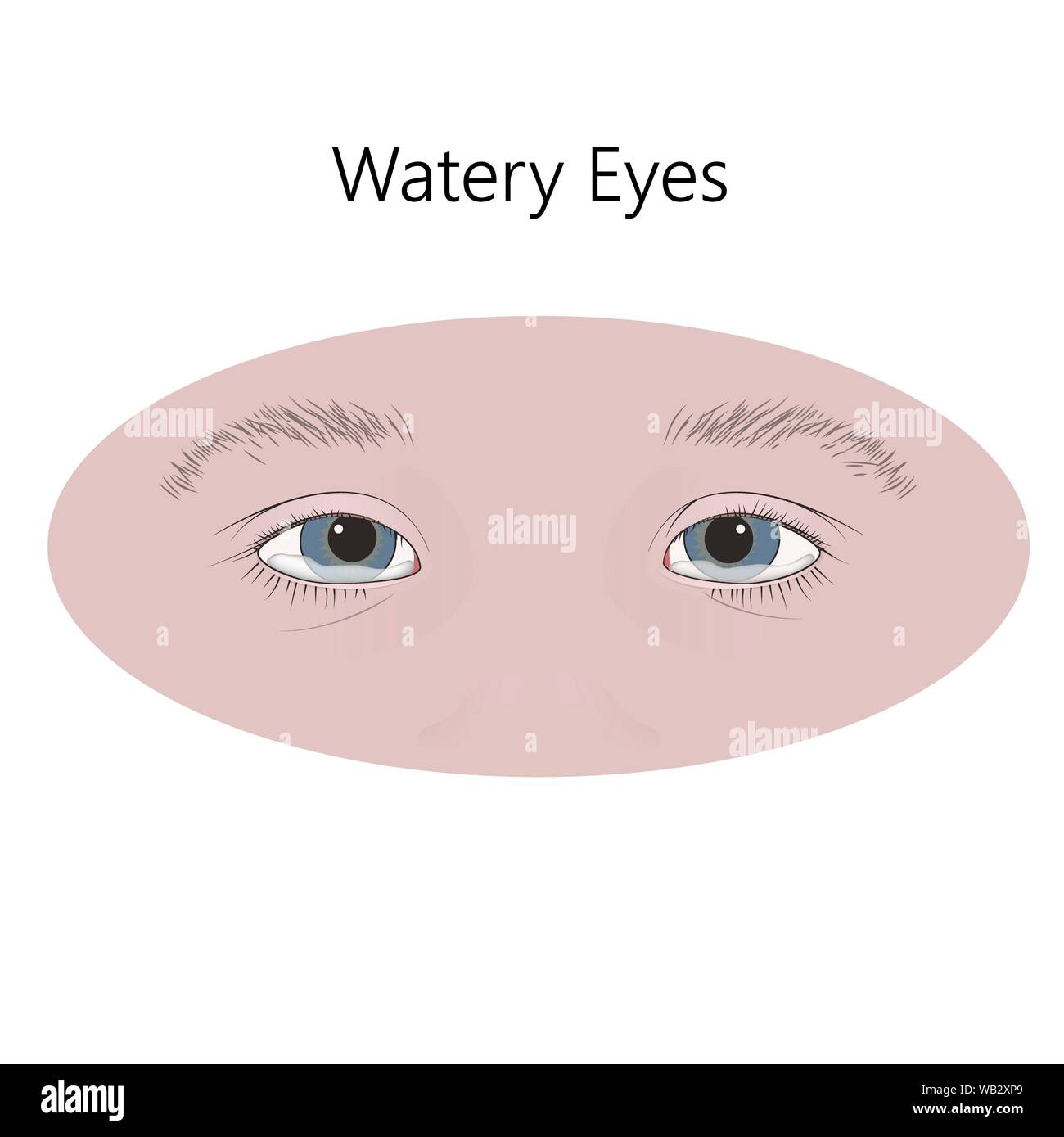 Watery eyes, illustration Stock Photo - Alamy