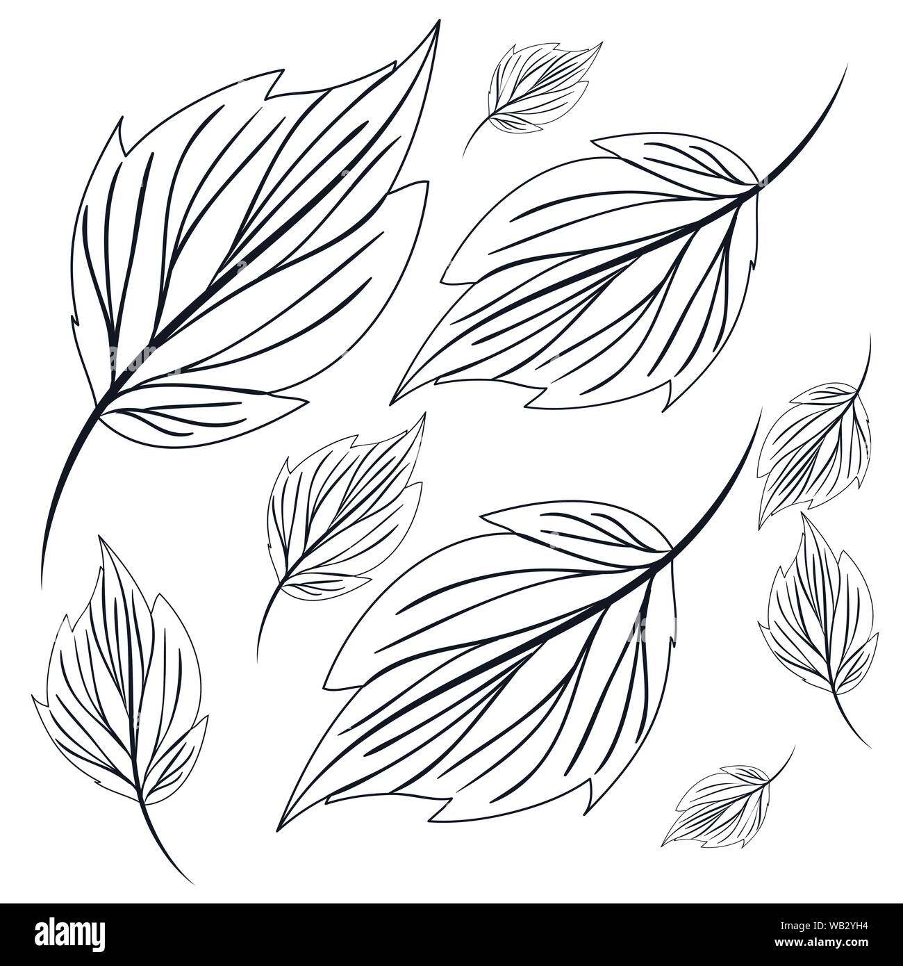 pattern of branch and leaf icon Stock Vector Image & Art - Alamy