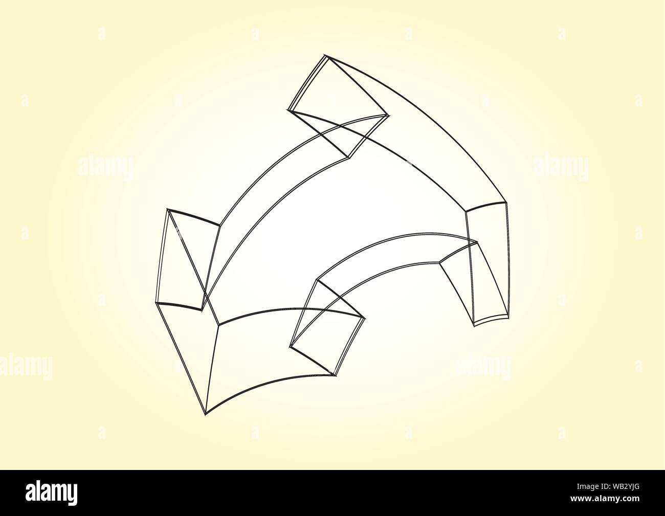 Double sided wireframed arrow - Vector file Stock Vector Image & Art ...